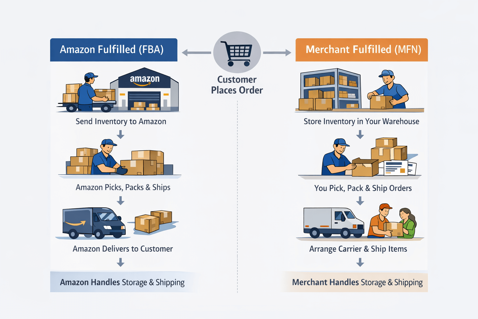 Amazon FBA vs FBM: Differences, Costs, and Which to Choose