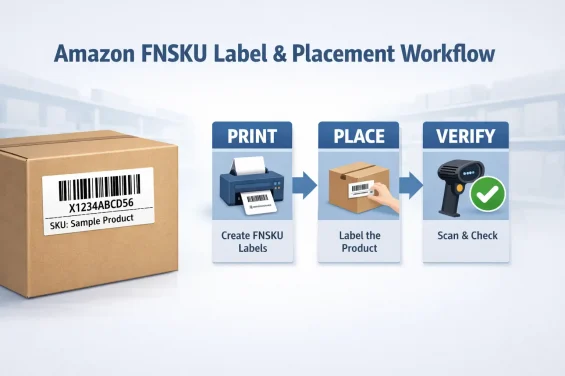 Amazon FNSKU Label Placement: Rules, Packaging Scenarios & QC Checklist